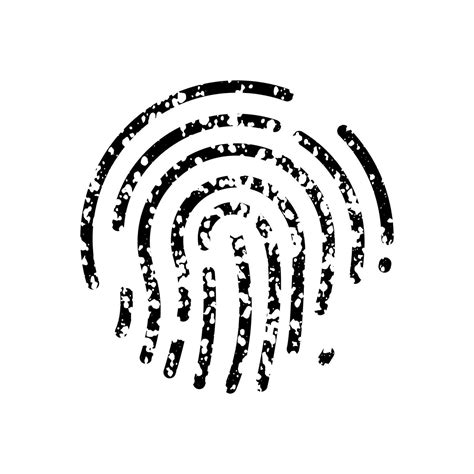 Biometric Identification Silhouette Icon Fingerprint Sign Thumbprint