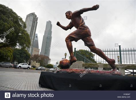Buenos Aires Argentina Jun 28 2016 The Sculpture Of The Soccer