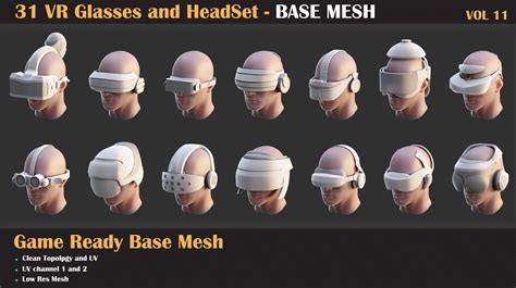 Artstation 32 Vr Glasses And Headset Base Mesh Vol 11 Game Assets