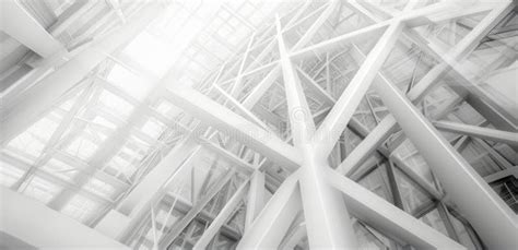 A 3d Grid Of Beams And Nodes Showcasing The Structural Complexity Of A
