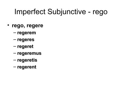 Unit Twelve Imperfect Subjunctive Ppt