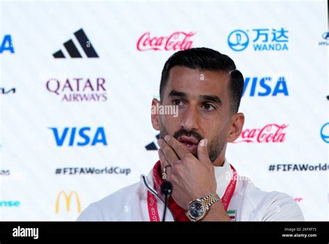 Irans Ehsan Hajsafi During A Press Conference At The Main Media Centre