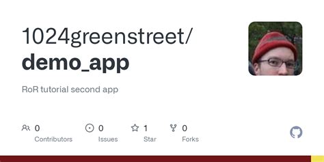 GitHub Greenstreet Demo App RoR Tutorial Second App