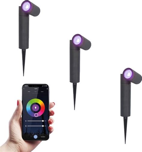 3x Pinero Smart LED Prikspots RGBWW WiFi Bluetooth GU10 Fitting