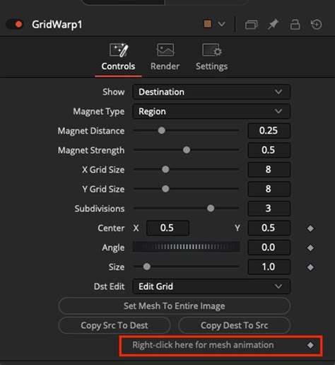 Blackmagic Forum • View Topic Can You Keyframe Warp Effect