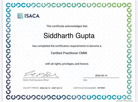 Successfull Cleared Cmmi 3 0 “certified Practitioner Cmmi” Exam Siddharth Gupta