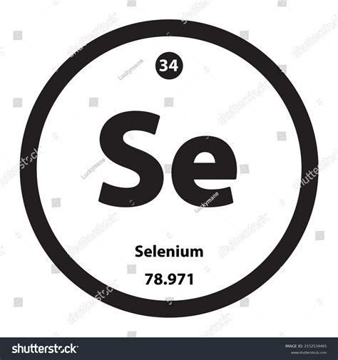 Icon Structure Selenium Se Chemical Element Stock Vector Royalty Free Shutterstock