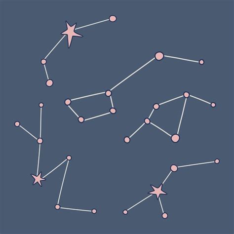Premium Vector Set Of Constellations Scandinavian Style Outer Space