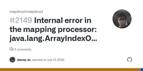 Internal Error In The Mapping Processor Javalang