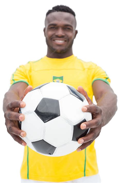 Retrato Do Jogador De Futebol Brasileiro Foto Premium