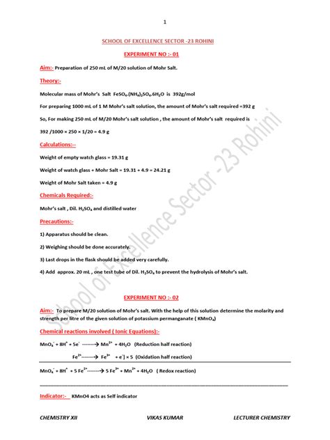 Practical Class 12th Upto Practical 7 Pdf Carbonate Ammonium