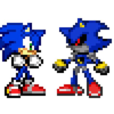 Pixilart Sonic Vs Metal Sonic By Sonic Gamer
