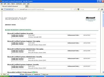 Most Microsoft Certified IT Professional MCITP Certificates Received World Record