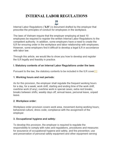 Internal Labor Regulations Pdf Sexual Harassment Labour Law