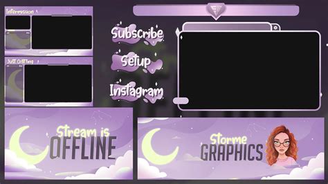 Free Cute Stream Overlay Pack Behance