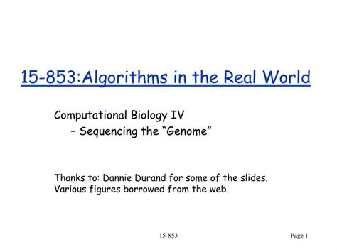 Ppt 15 853 Algorithms In The Real World Powerpoint Presentation Free Download Id 6195918