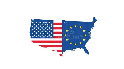 A Map Of The United States And Europe Stock Image Image Of Texture