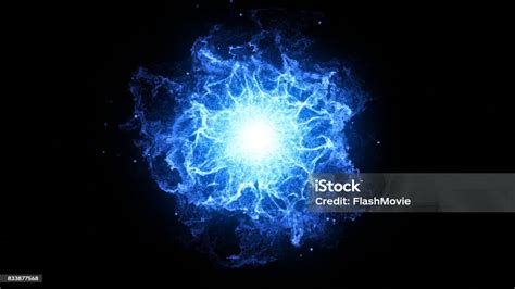 Electromagnetic Field Nuclear Radioactive Core 3d Illustration Stock