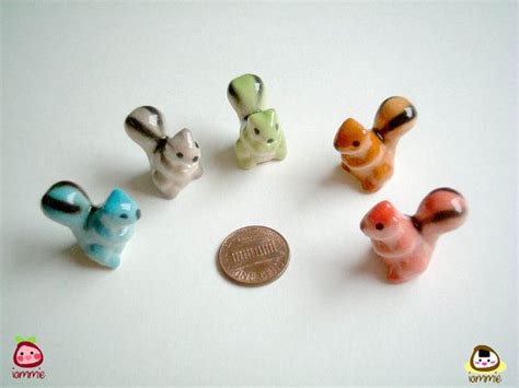 Miniature Brown Ceramic Squirrel Miniature Squirrel Etsy Ceramic