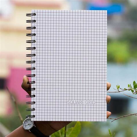 Designer Series Spiral Graphgrid Notebook Wafilife