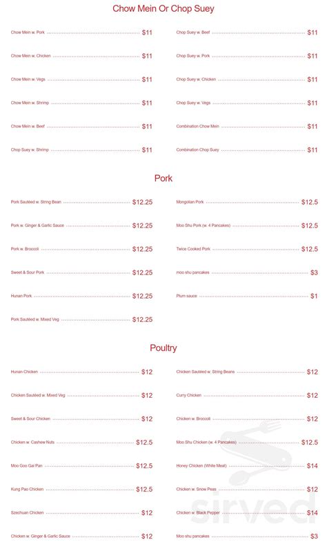 Menu Leesburg Vas Chens Garden Sirved