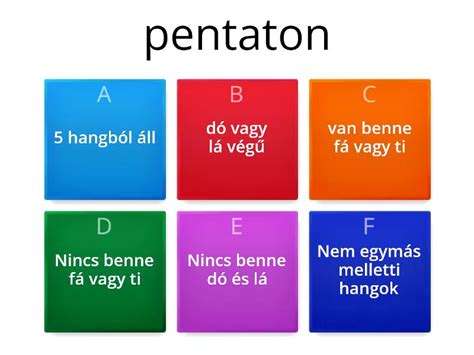 Pentaton Quiz