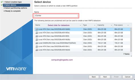 Install VSphere VCenter Server Appliance Using Linux ComputingForGeeks