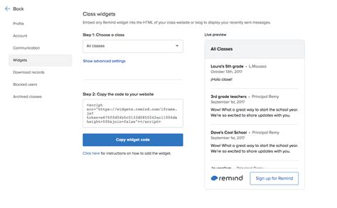 How Do I Set Up A Widget For My Class Announcements Help Center