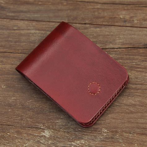 Front Pocket Wallet Red Leather Wallet For Men Handmade Wallet Slim