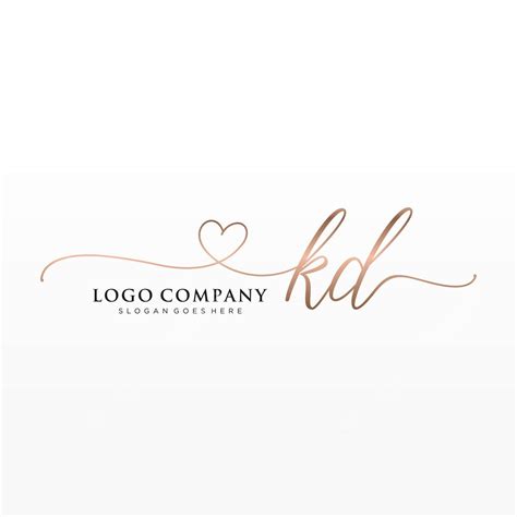Initial Kd Beauty Monogram And Elegant Logo Design Vector Banner Abstract Letter Png And