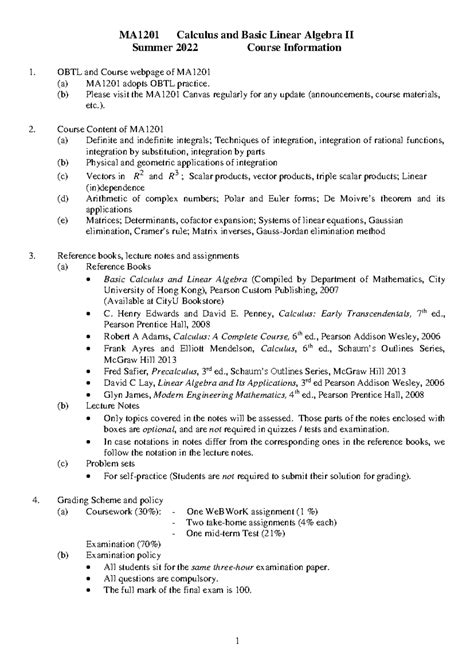 ma1201 summer 2022 course info 1 ma 1201 calculus and basic linear algebra ii summer 2022