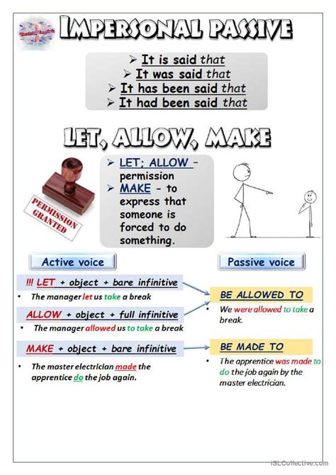 Impersonal Passive English Esl Worksheets Pdf And Doc