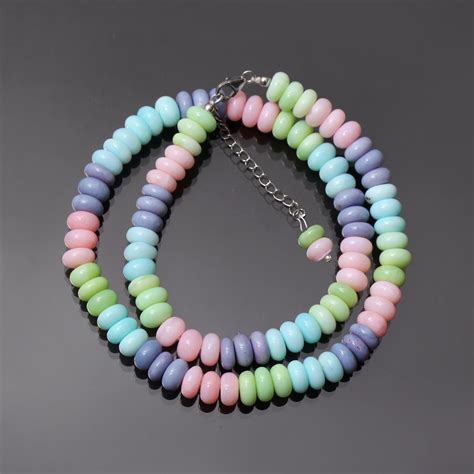 Pastel Color Candy Opal Necklace Rvintagejewelry