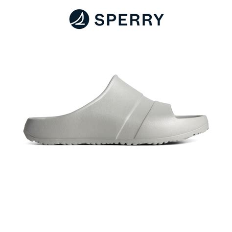 Sperry Mens Windward Float Slides Sandals Grey Sts24004 Shopee