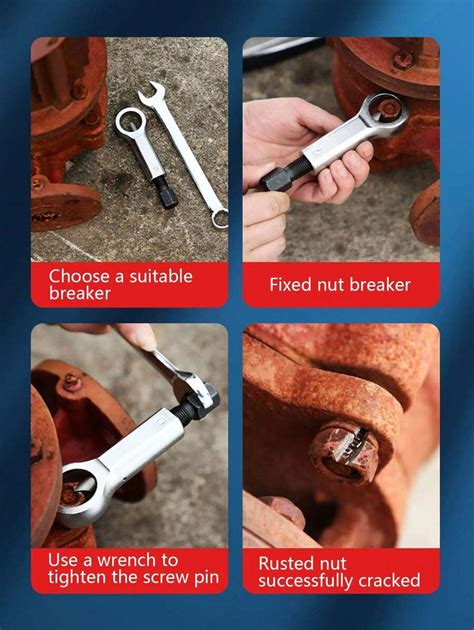 4pcs Rust Nut Splitter Screw Separator Disassembly Tool Kit For