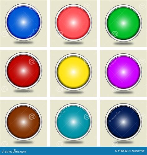Set Of Glossy Buttons Stock Photo Image Of Signs Space
