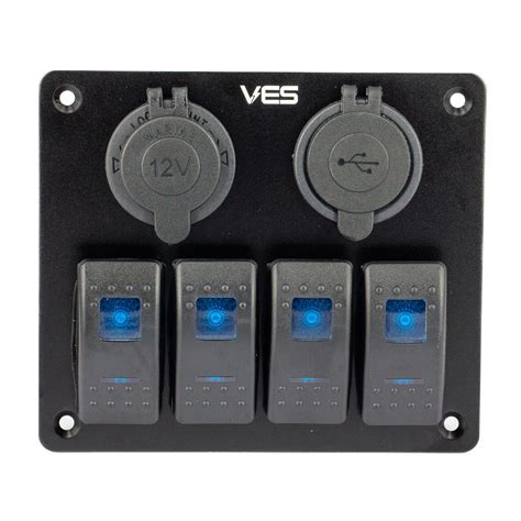4 Rocker Switch Marine Cig Socket Usbc Qc Usb Qc Socket Includin Voltage Electrical Supplies