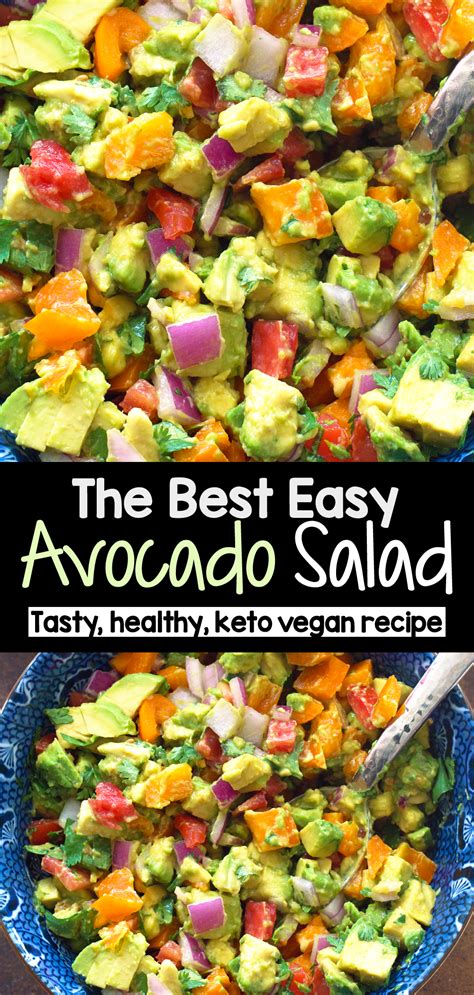 Easy Homemade Avocado Salad Recipe Avocado Salad Recipes Avocado