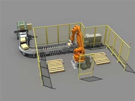 Palletizing Cell Scene 3d Model 119 Fbx Max Free3d