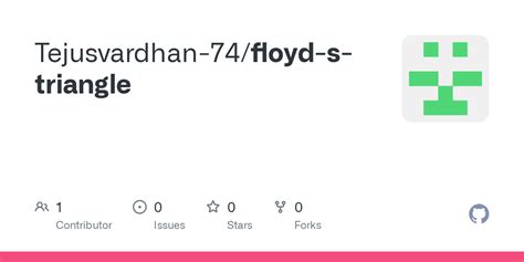 Github Tejusvardhan 74floyd S Triangle