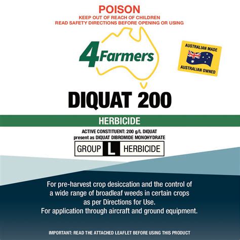 Diquat 200 Diquat 200g L 20l • Australand Agriculture