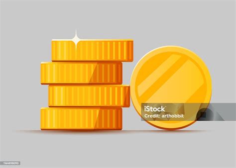 흰색 배경에 고립 된 황금 달러 동전의 성장 스택 경제 개념 복고풍에 대한 스톡 벡터 아트 및 기타 이미지 복고풍 부풀어