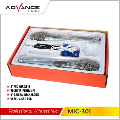 Advance Mic Mic Double Digital Mic Wireless Microphone Metalic Advance Digitals