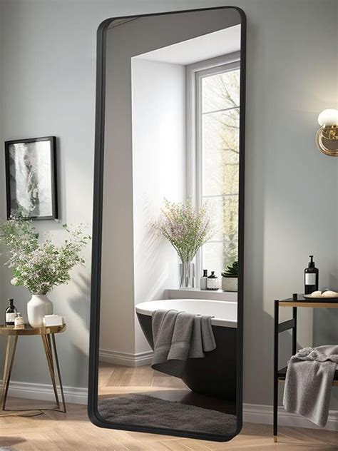 Anyrose Rectangle Mirror Full Length 21 X 64 Large Floor Mirror Metal