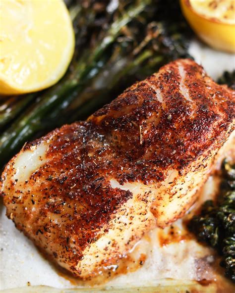 Easy Sheet Pan Blackened Cod W Charred Broccolini Keto Low Carb