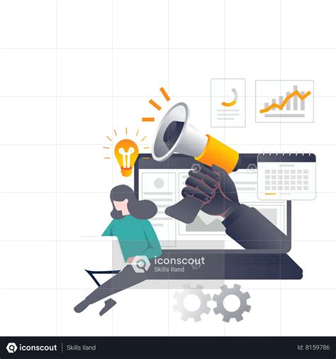 Digital Marketing Animated Illustration Download In Json Lottie Or Mp4 Format