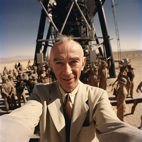 Father Of Atomic Bomb Robert J Oppenheimer Selfie Before The Trinity
