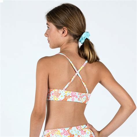 Girls 2 Piece Swimsuit Top Lila Pantai White