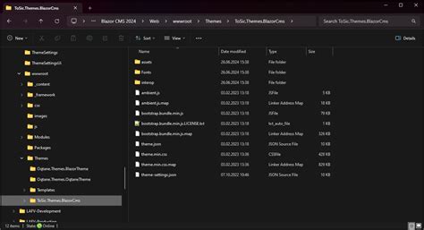Themes Guide Parts Of A Theme Oqtane Docs Apis And More For The