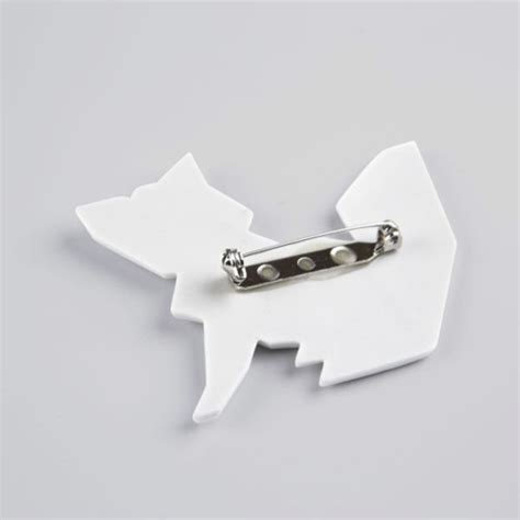 Dámská Bílá Brož Origami LiŠka Od Parazit Team Flercz